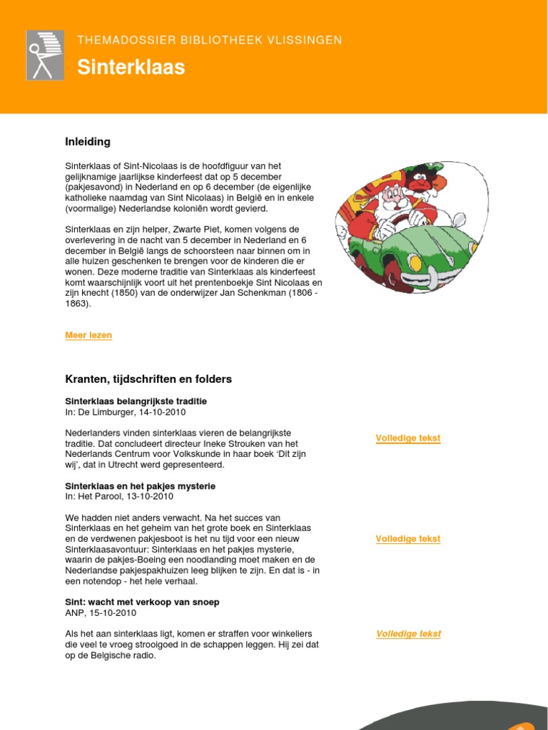 Sinterklaas | PDF