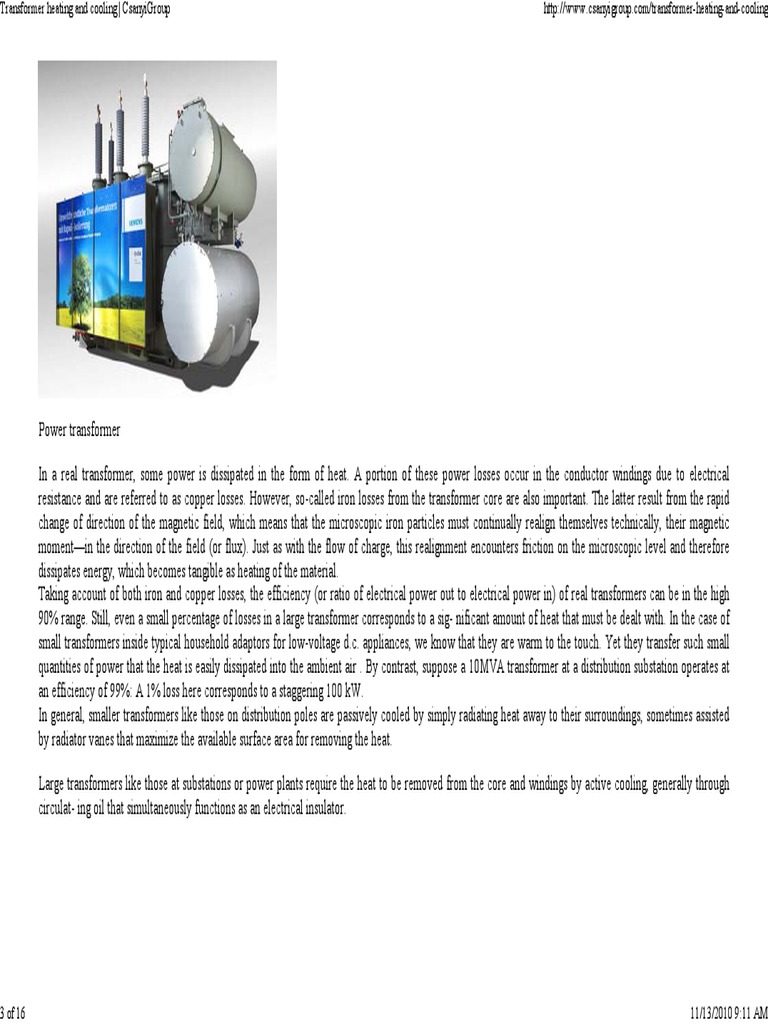Cooling System of Transformer | PDF | Radiator | Transformer