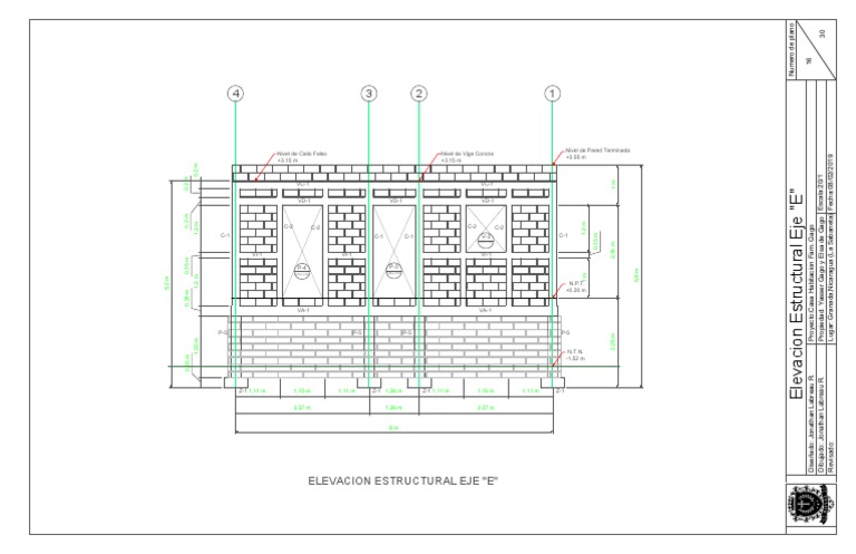 Elevacion Estructural Eje E Pag.16 | PDF