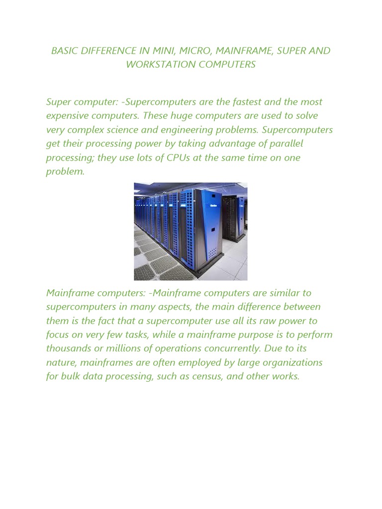 Types of Computers | PDF