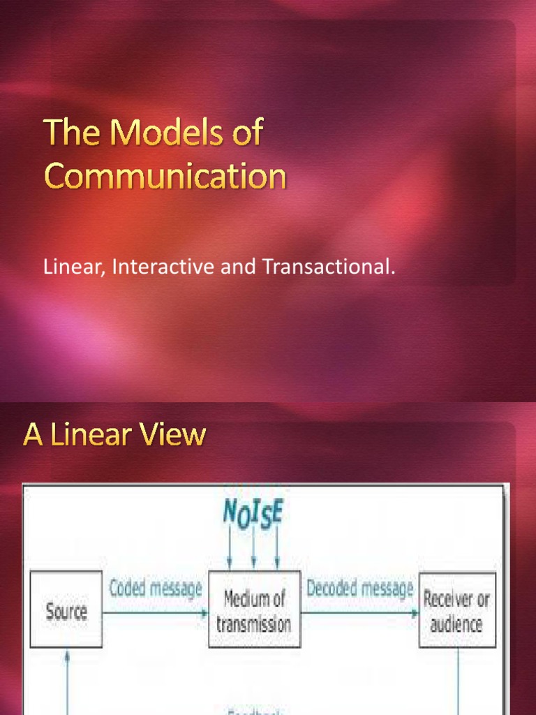 Communication Models | Download Free PDF | Communication | Cognition
