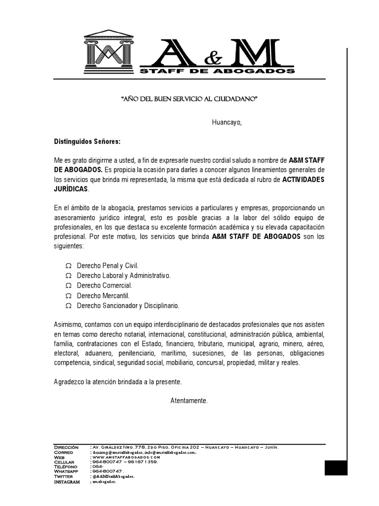 Modelo de Oficio de presentación de empresa | Información del gobierno ...