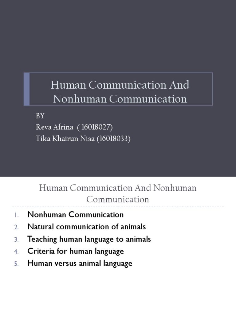 Human & Non Human Communication | PDF | Pheromone | Sign Language