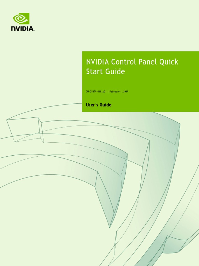 721 Nvidia Control Panel Quick Start Guide PDF | PDF | Graphics Processing Unit | Stereoscopy