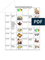 Kindergarten Daily Schedule Guide | PDF
