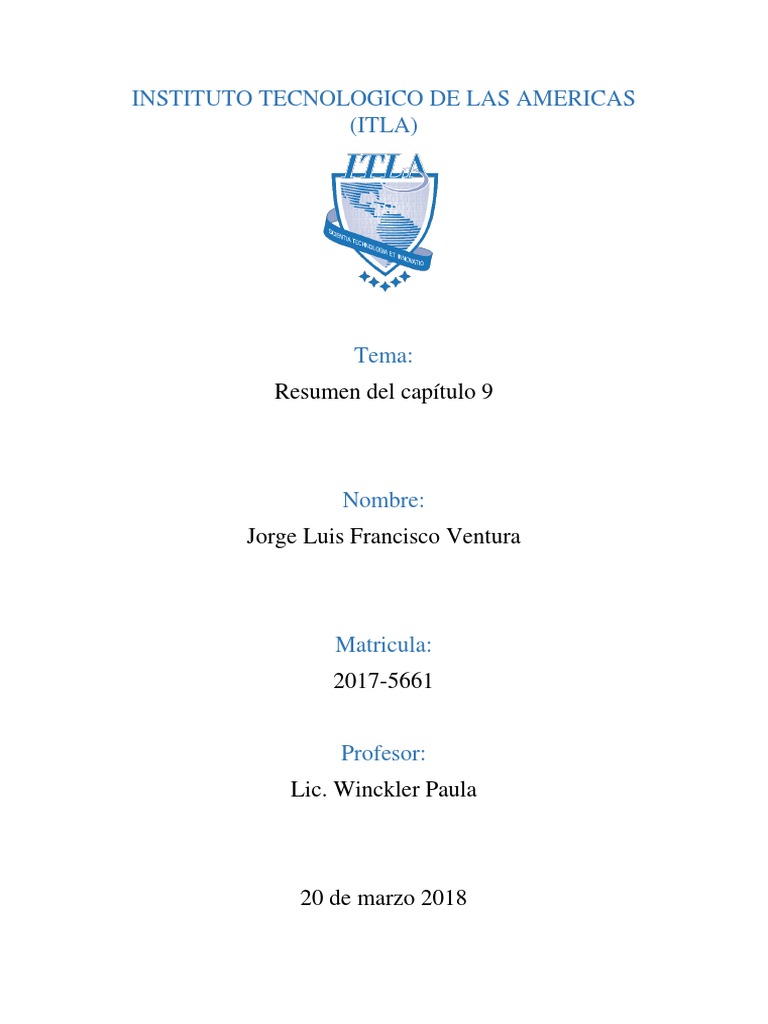 Resumen Del Capitulo 9 | PDF | Ordenador portátil | Hardware de la computadora