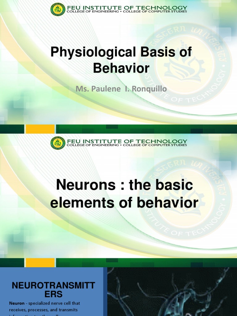 5 Physiological Bases of Behavior | PDF | Chemical Synapse | Neuron