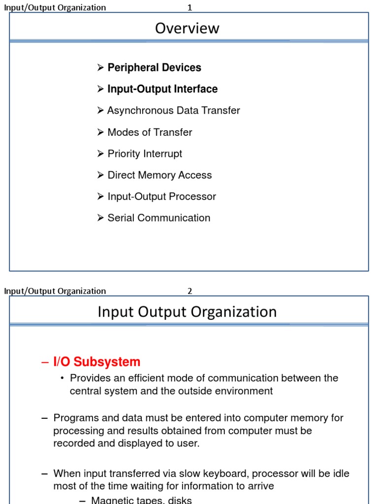 Unit 4 | PDF | Input/Output | Central Processing Unit