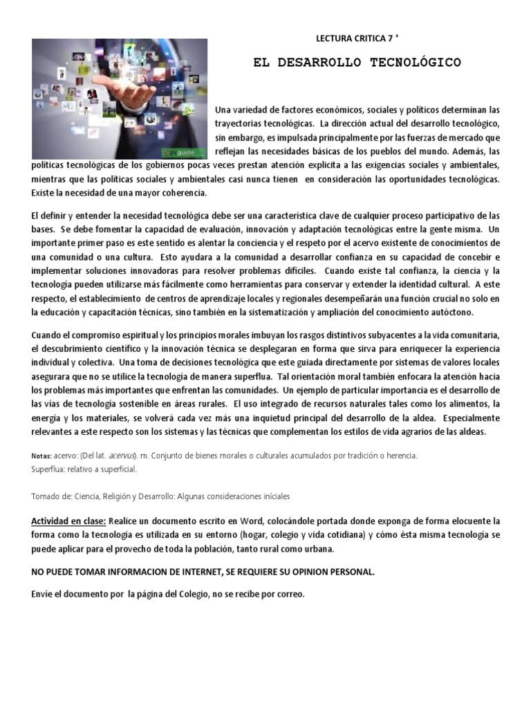 7 - Lectura Taller Informatica | PDF | Conocimiento | Science