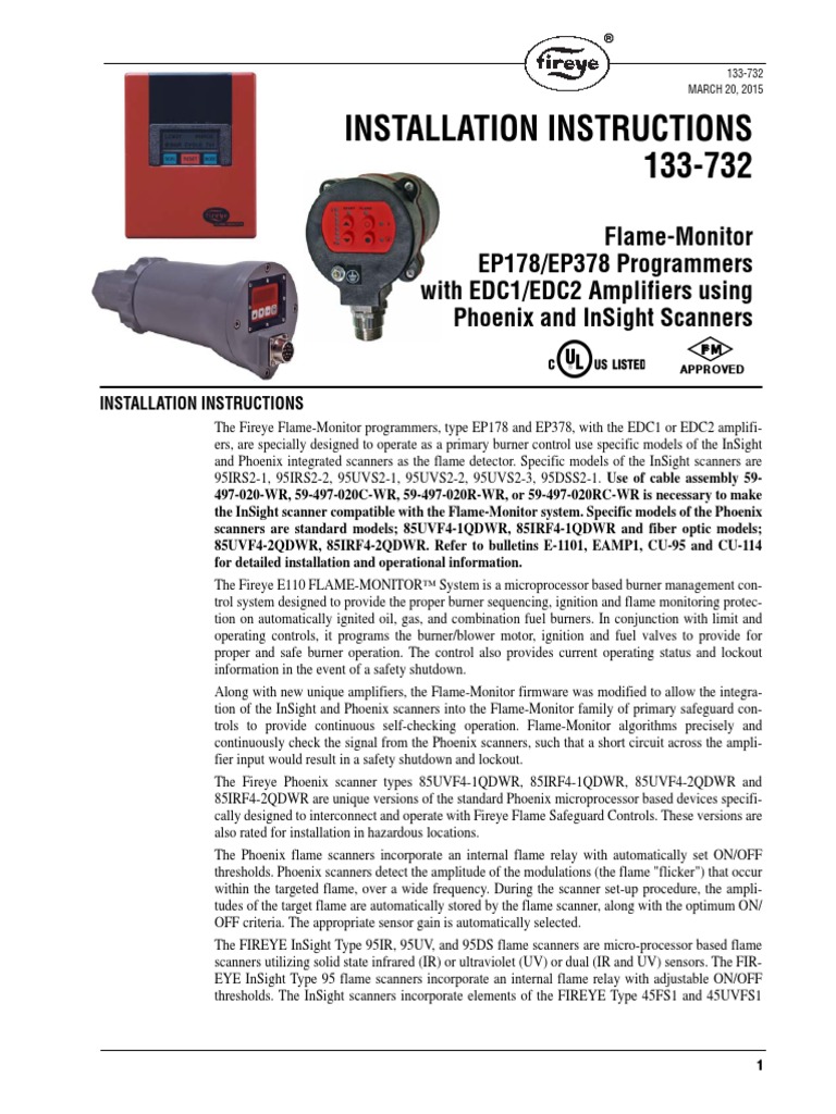 Flame Monitor Programmers Amplifiers Using Phoenix Insight Scanners PDF ...