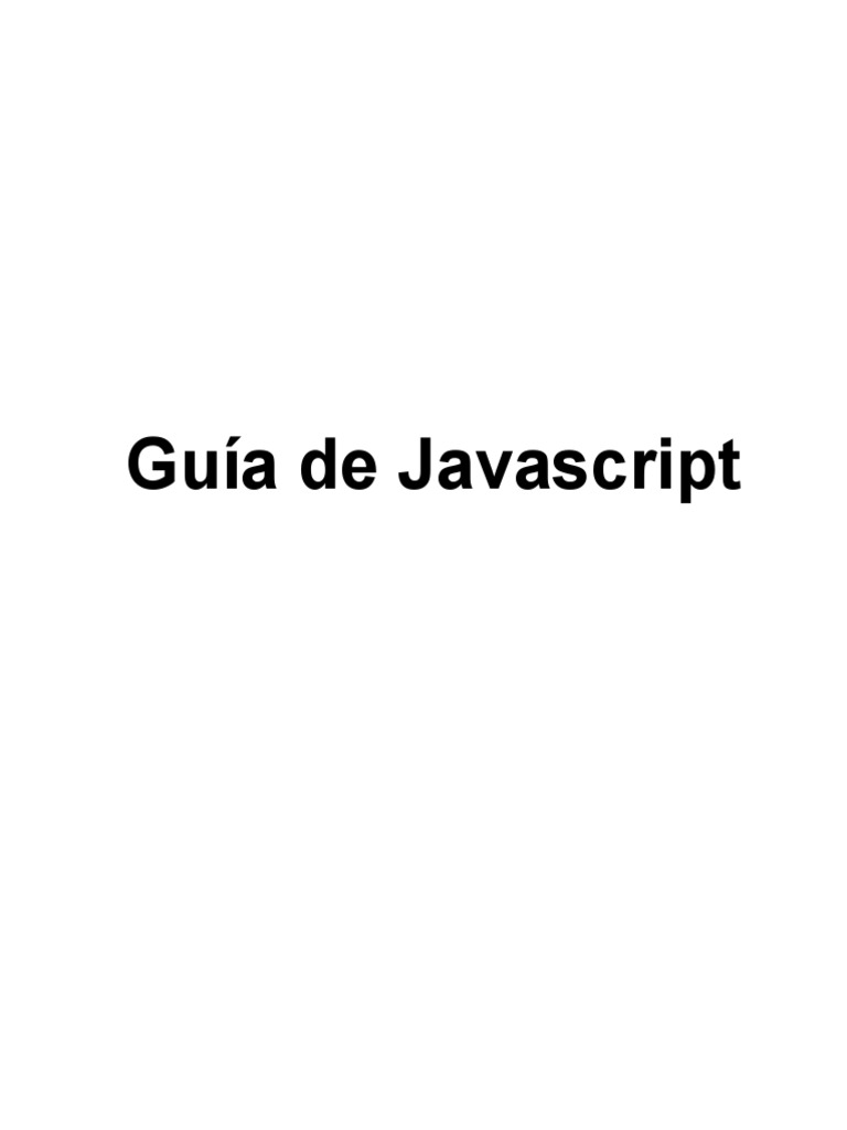 Guia Java Script Nivel 1 | PDF | Script Java | Objeto (informática)