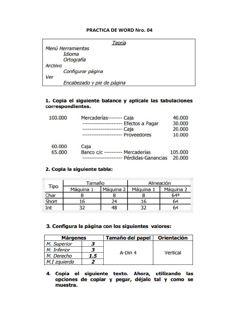 Practica de Word Nro. 04 | PDF