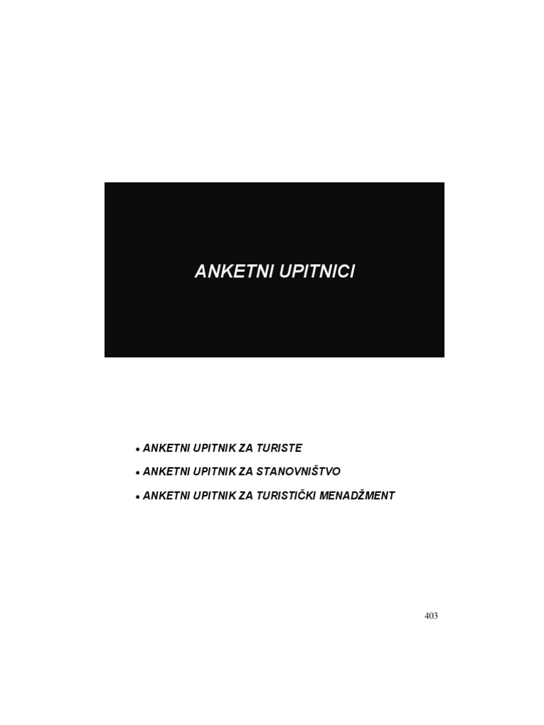 11 Anketni Upitnik Za Turisticki Menadzment 412 416 PDF | PDF