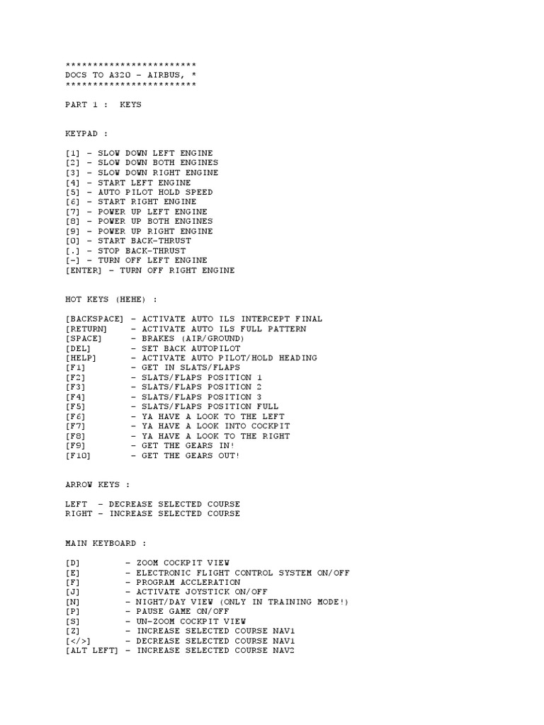 A320-Airbus-Edition-Europa Misc DOS EN Text-Manual PDF | PDF ...