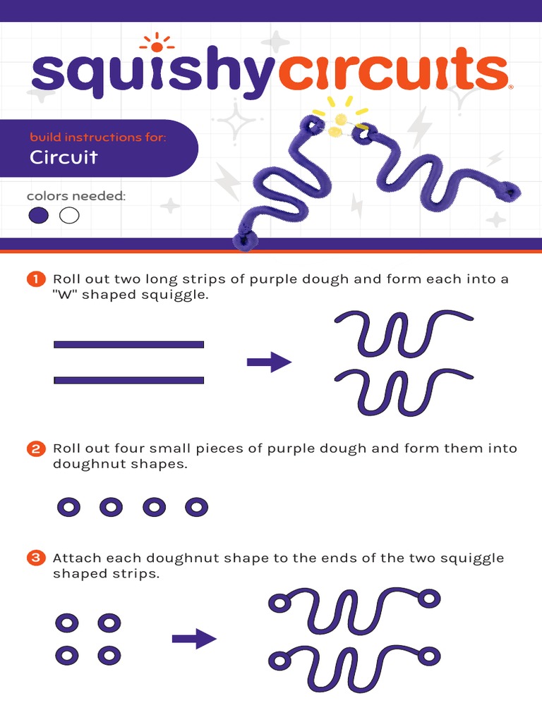 Circuit: Roll Out Two Long Strips of Purple Dough and Form Each Into A ...