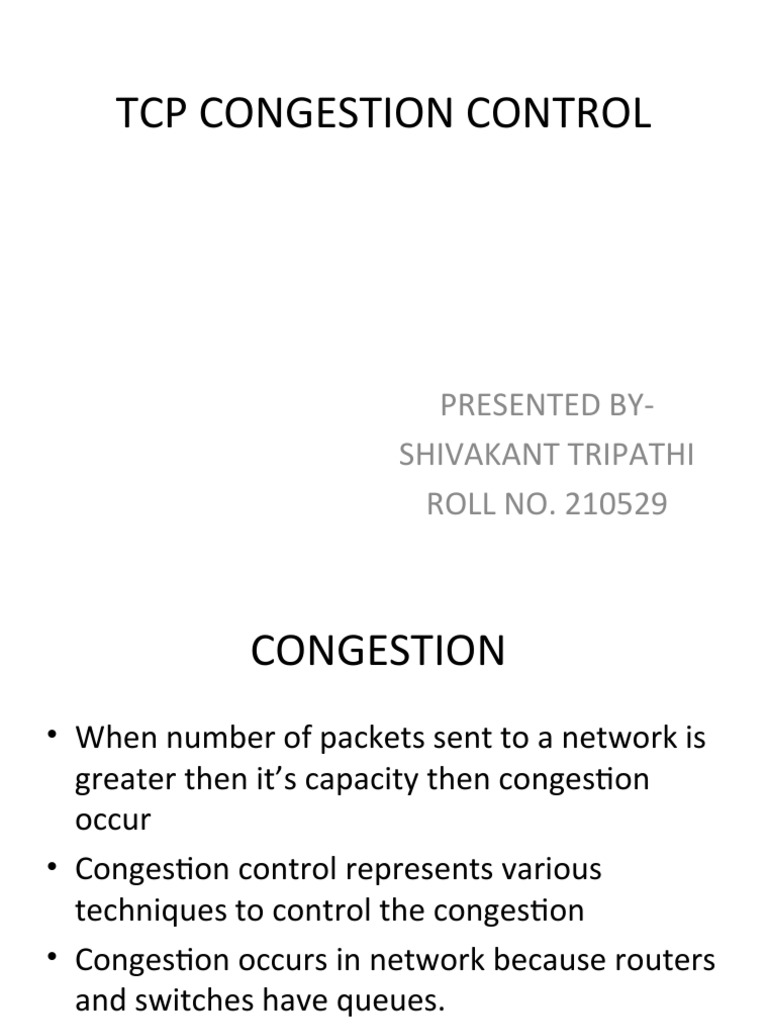 TCP Congestion Control | PDF