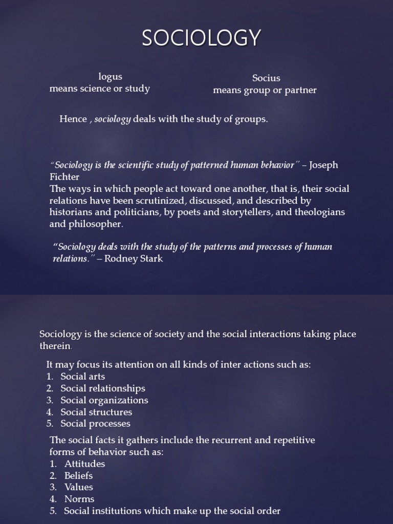 Powerpoint Sociology | PDF