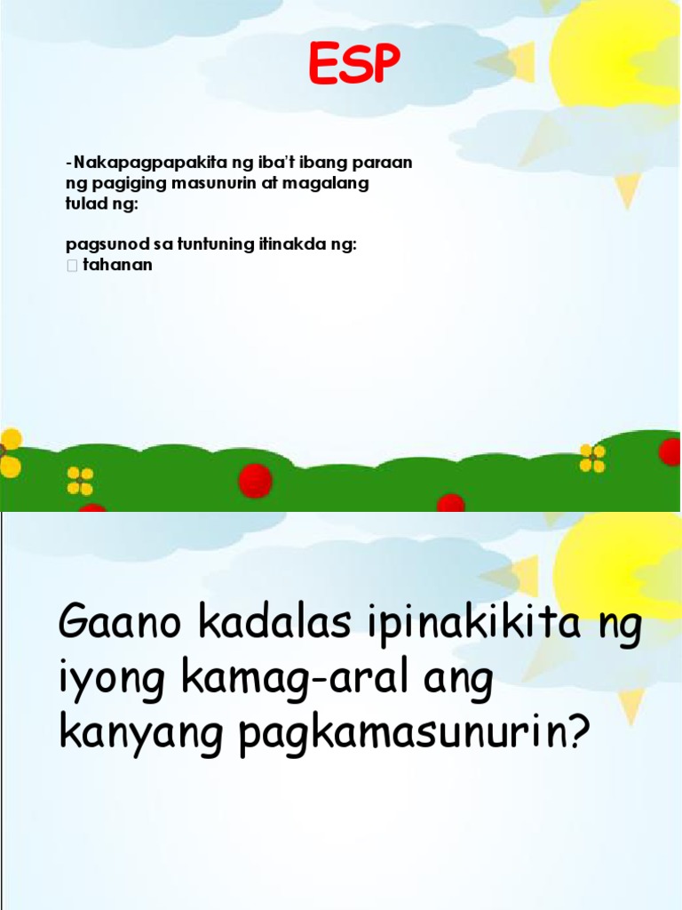 3RD Q Pagiging Masunurin | PDF