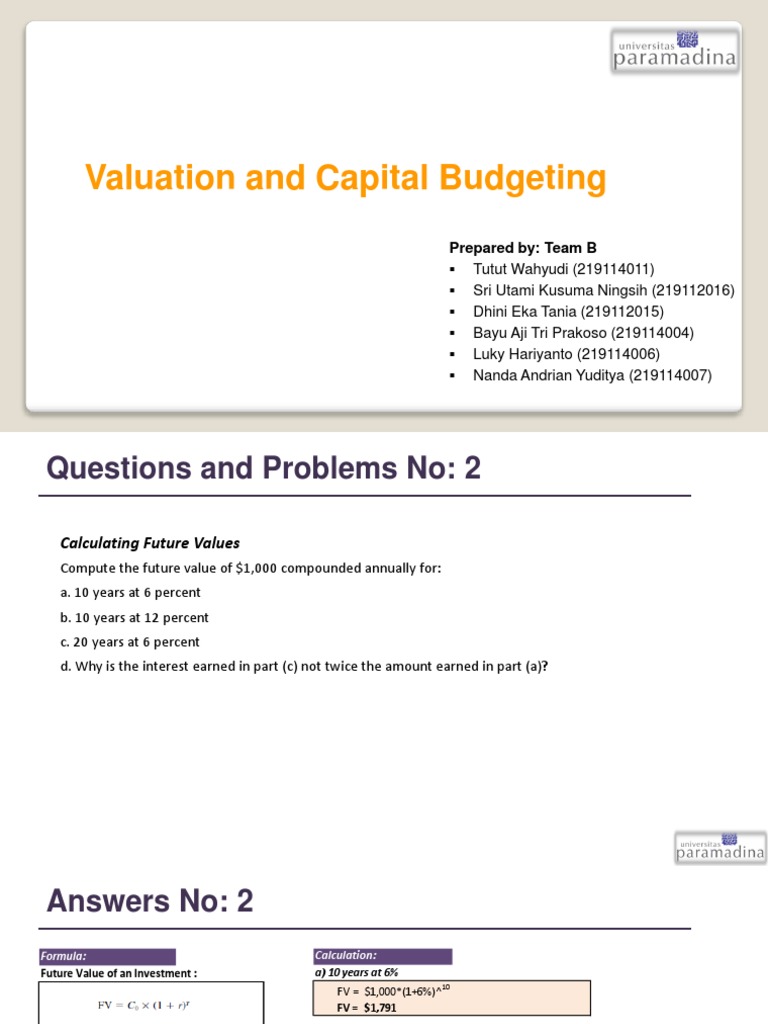 Valuation and Capital Budgeting - Corporate Finance 11th Edition | PDF ...