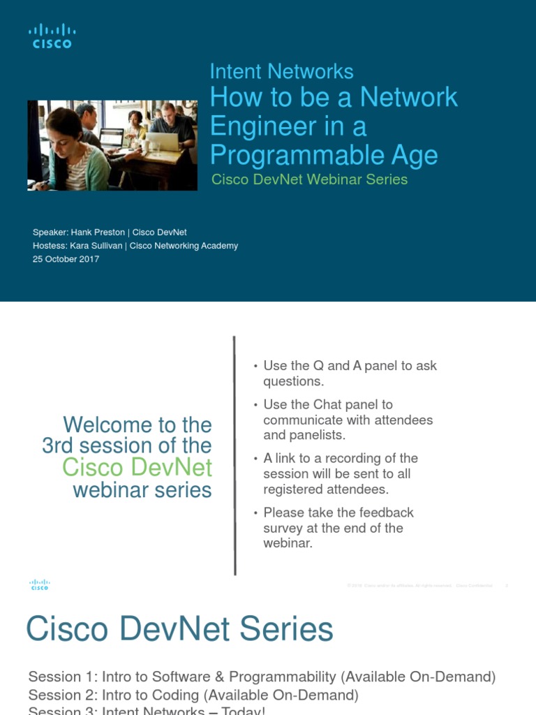 Devnet Session 3 Intent Networks | PDF | Open Stack | Cloud Computing