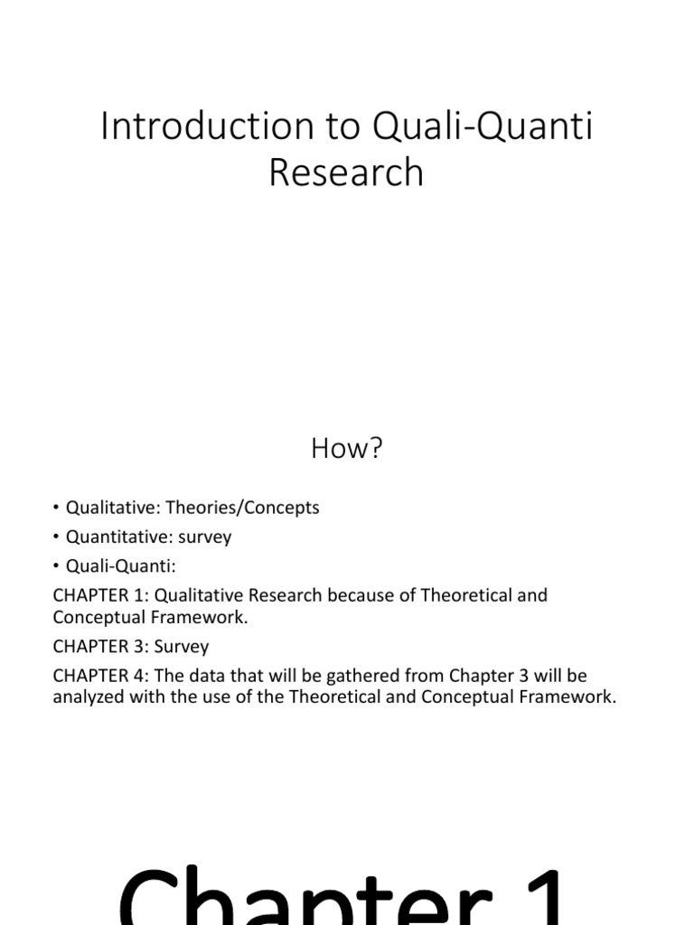 Research Project Chapter 1 | PDF | Qualitative Research | Theory
