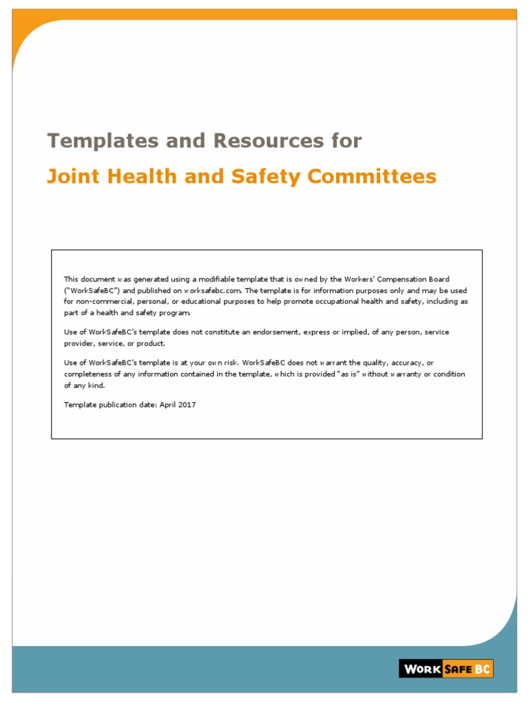 Essential Templates for Health and Safety Committees | PDF ...
