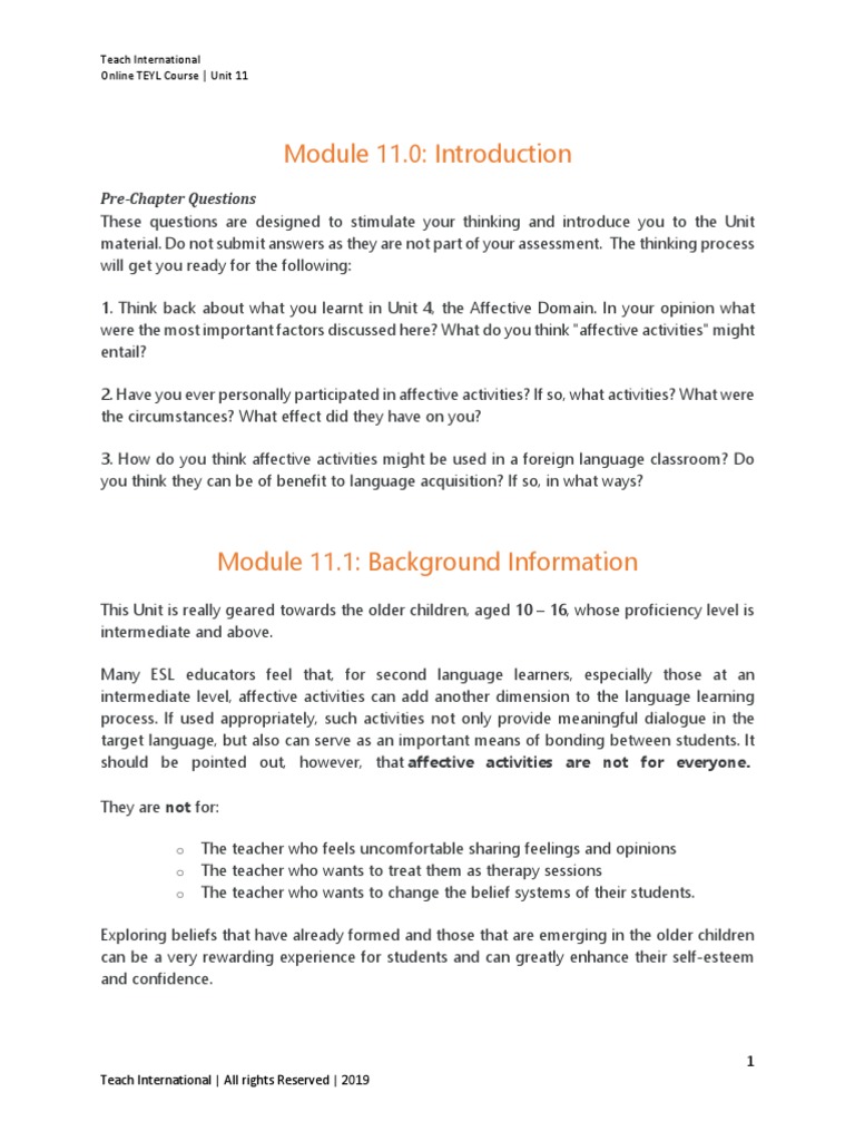 Module 11.0: Introduction: Pre-Chapter Questions | PDF | Second ...