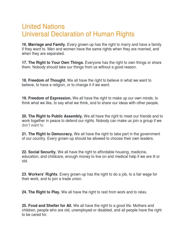 United Nations Universal Declaration of Human Rights | PDF