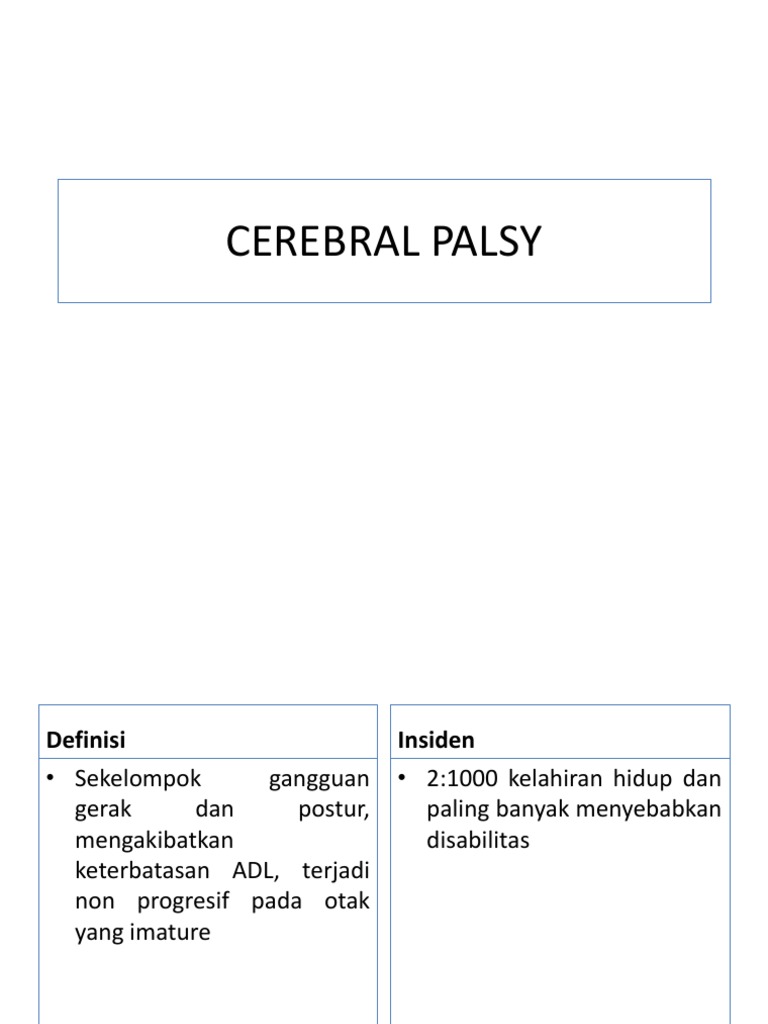 An Overview of Cerebral Palsy: Definitions, Types, Risk Factors, and ...