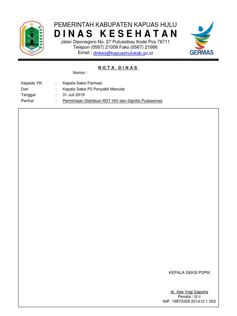 Nota Dinas | PDF