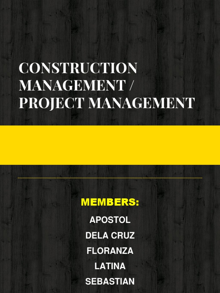 Construction Management / Project Management | PDF | Project Management ...