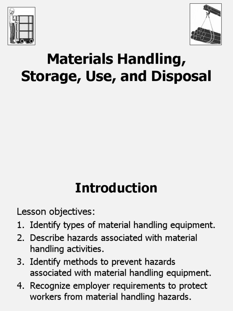Material Handling Slides | PDF | Forklift | Occupational Safety And ...