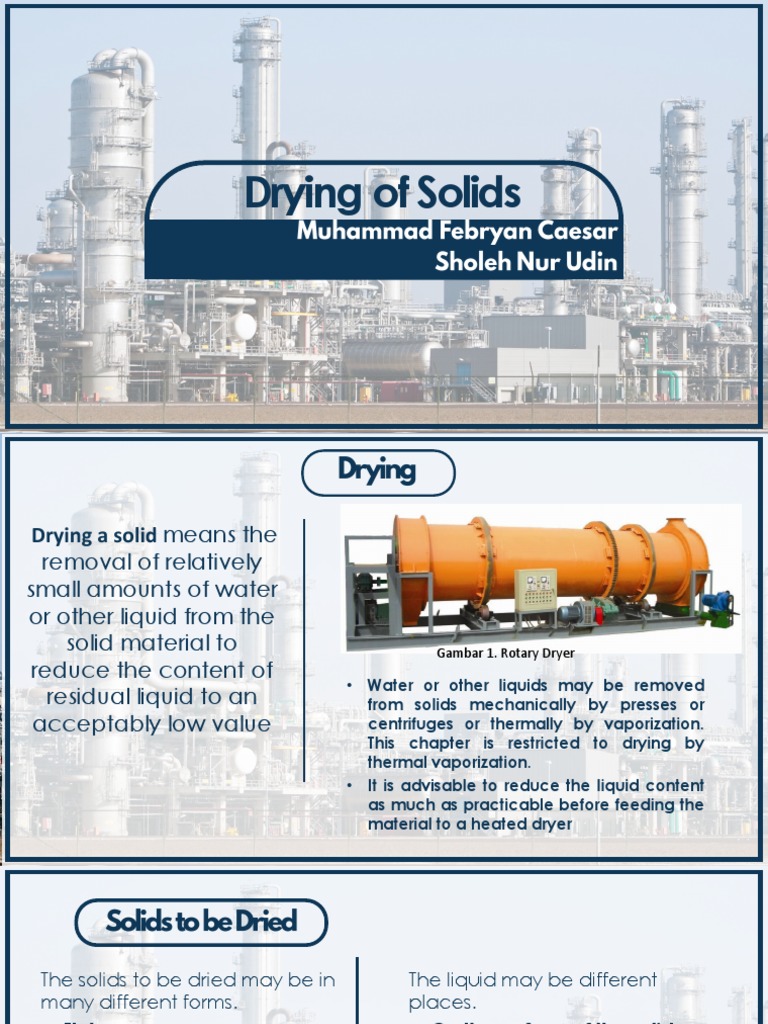 Drying of Solids | PDF | Vapor | Temperature