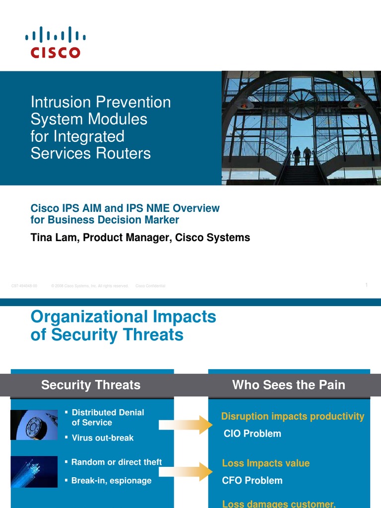 Intrusion Prevention System Modules For Integrated Services Routers | PDF | Cisco Systems ...