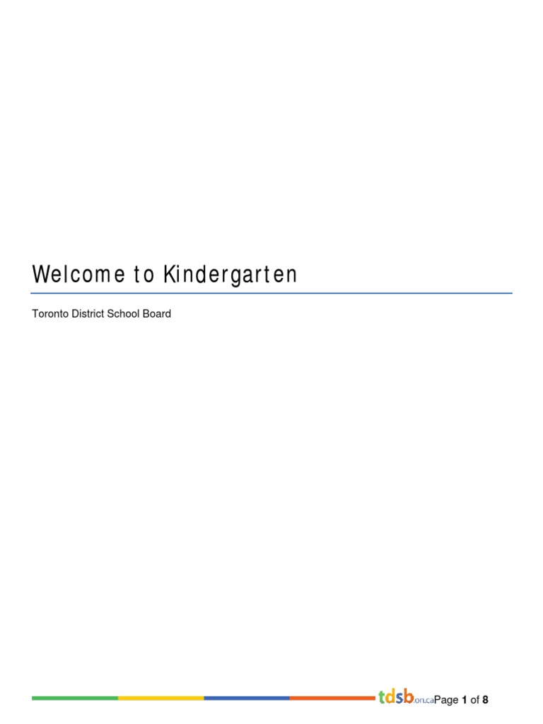 Kindergarten Booklet 2019 AODA | PDF | Early Childhood Education ...