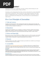 Introduction To Journalism Notes | PDF | Journalism | News