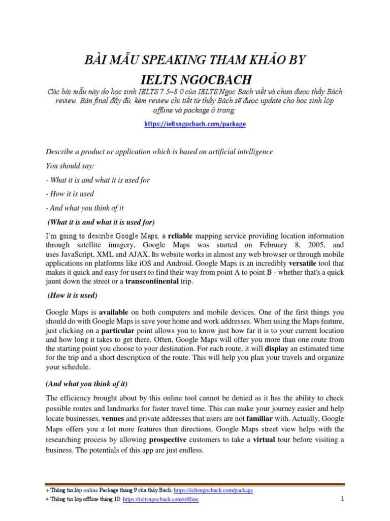 Sample Tests For IELTS Speaking | PDF | Apple Inc. | Online And Offline