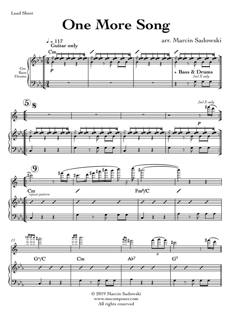 One More Song: 117 Guitar Only | PDF | Musical Compositions | Guitar ...