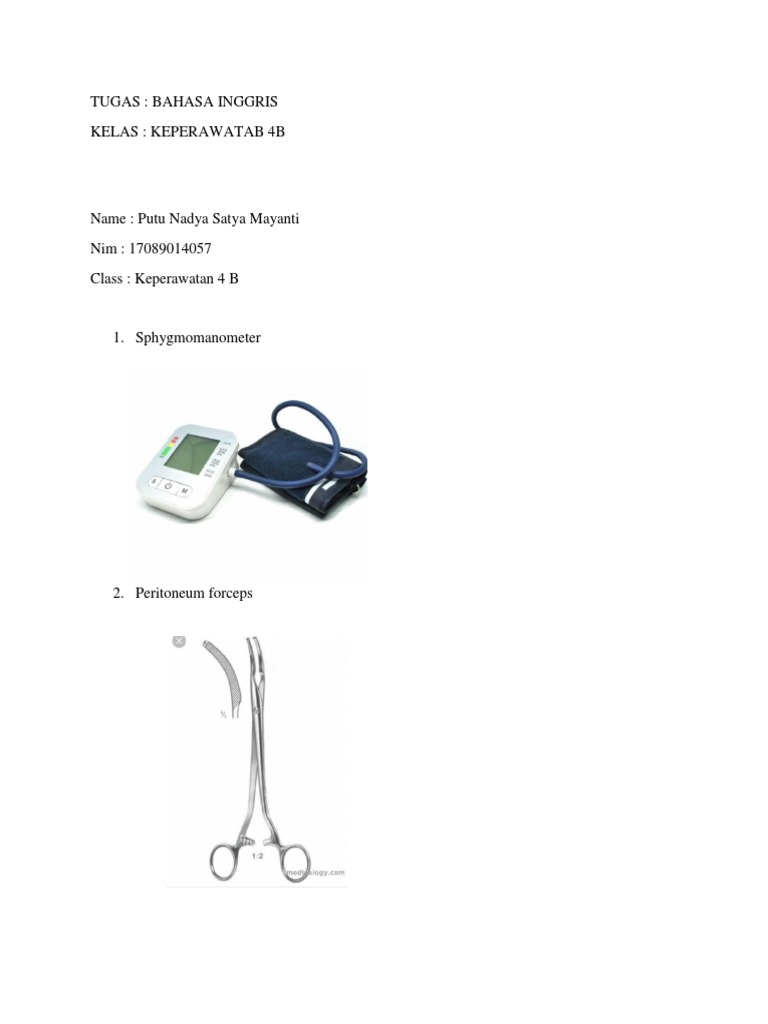 Tugas Nama Nama Alat-Alat Medis Kelas Kep 4b | PDF