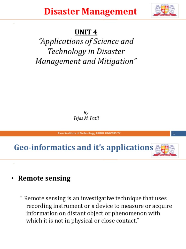 DM - Unit5 - Gis, RS, Gps | PDF | Remote Sensing | Geographic Information System