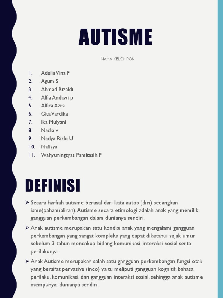 Autisme PPT | PDF