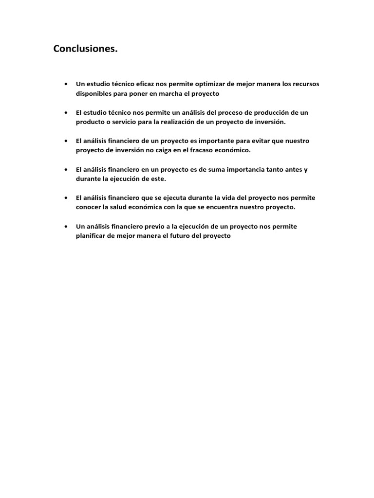 Conclusiones Estudio de Mercado | PDF