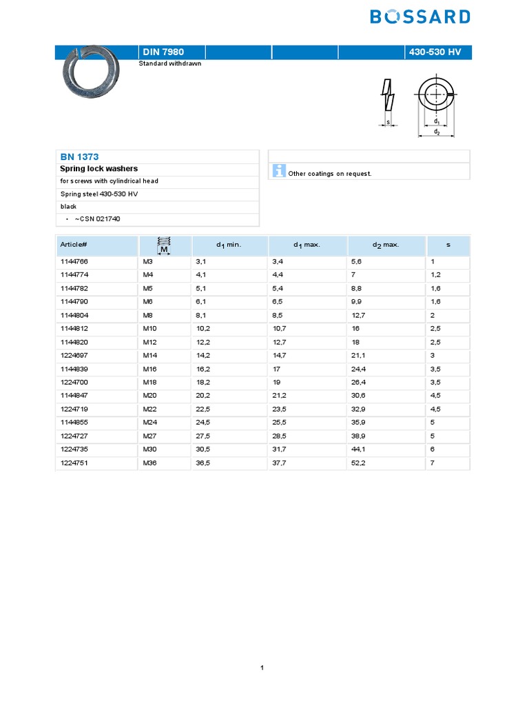 Dimensions For DIN 7980 | PDF | World War II Tanks | Armoured Fighting ...