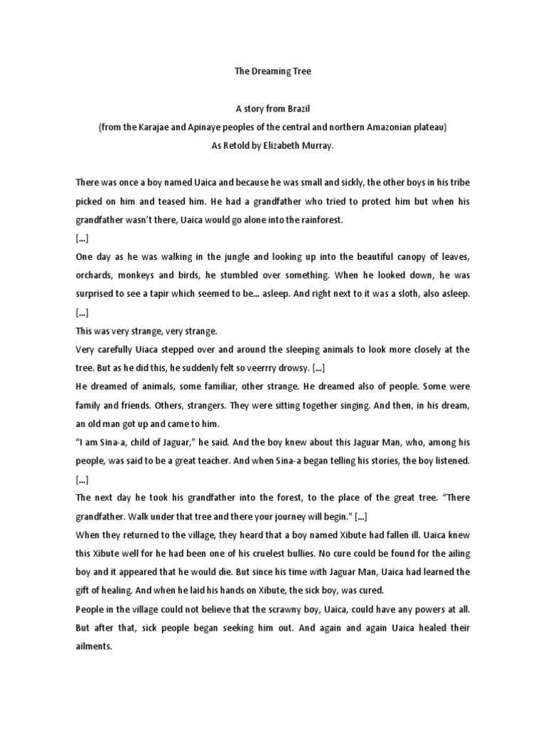 The Dreaming Tree A Healing Story Pdf