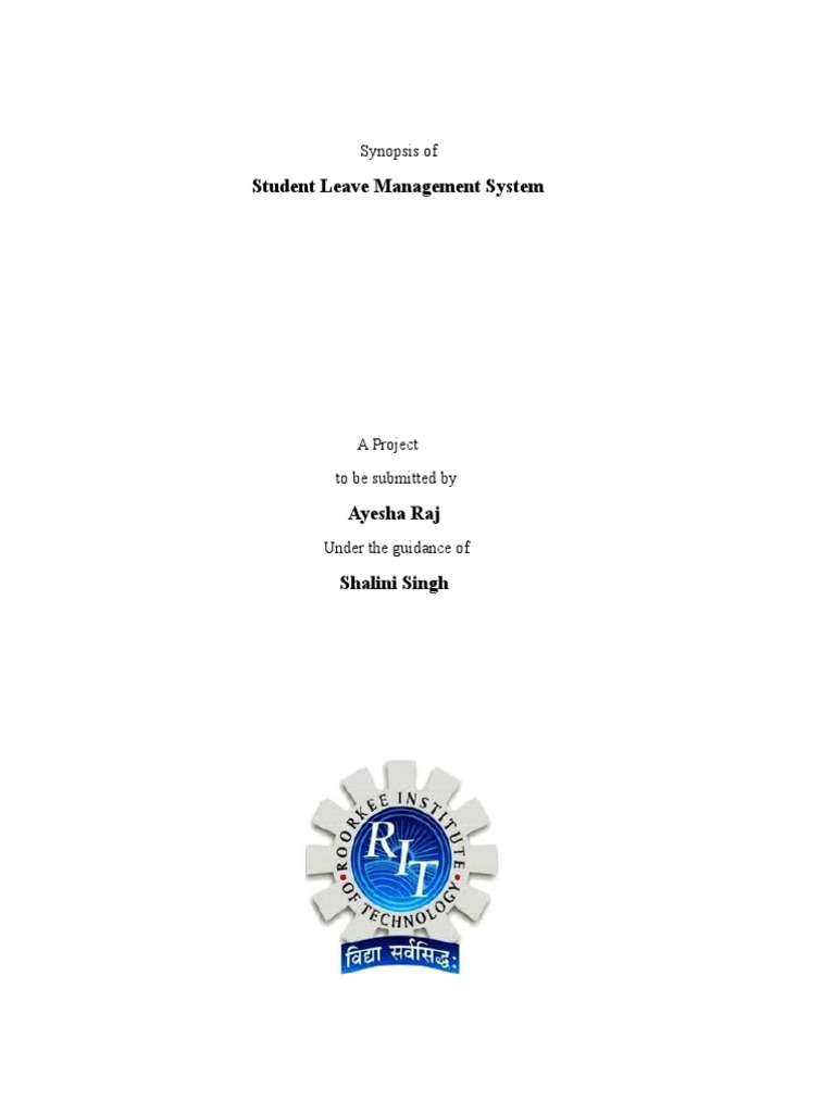 Student Leave Management System: Synopsis of | PDF