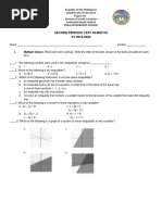 REVIEWER For 2nd Quarter Examination in Math 8 SY 2023 PDF | PDF | Equations | Function ...