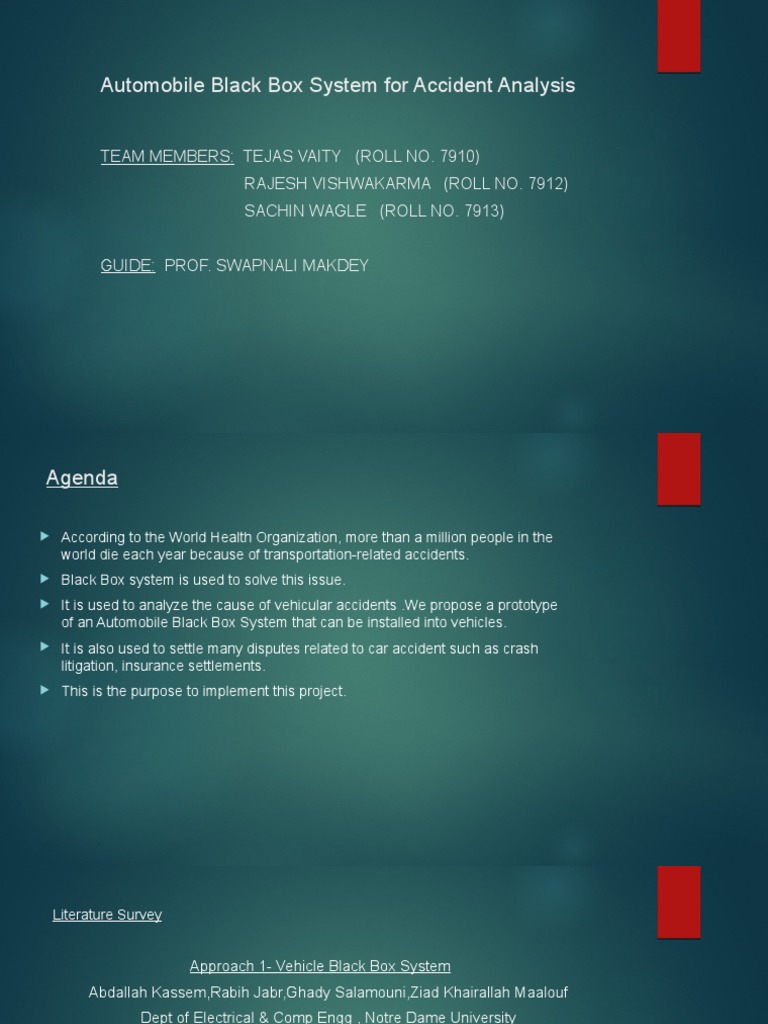 Automobile Black Box System For Accident Analysis | PDF | Raspberry Pi ...