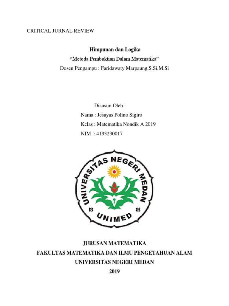 Himpunan Dan Logika: Critical Jurnal Review | PDF