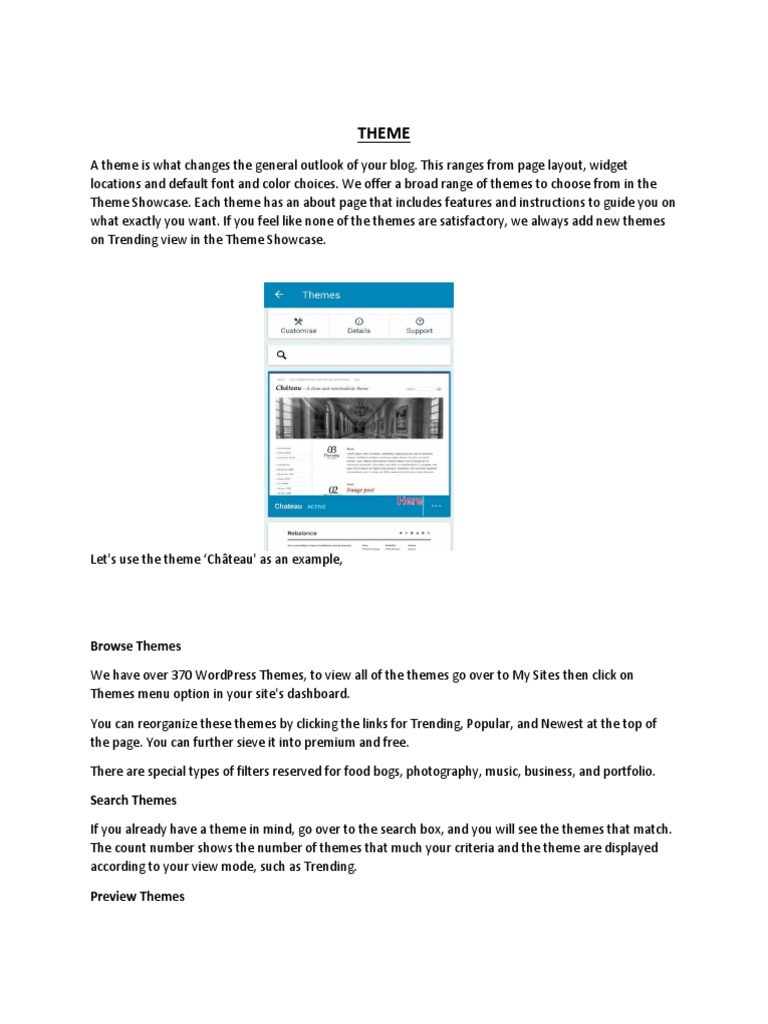 Theme: Browse Themes | PDF | Cascading Style Sheets | Word Press