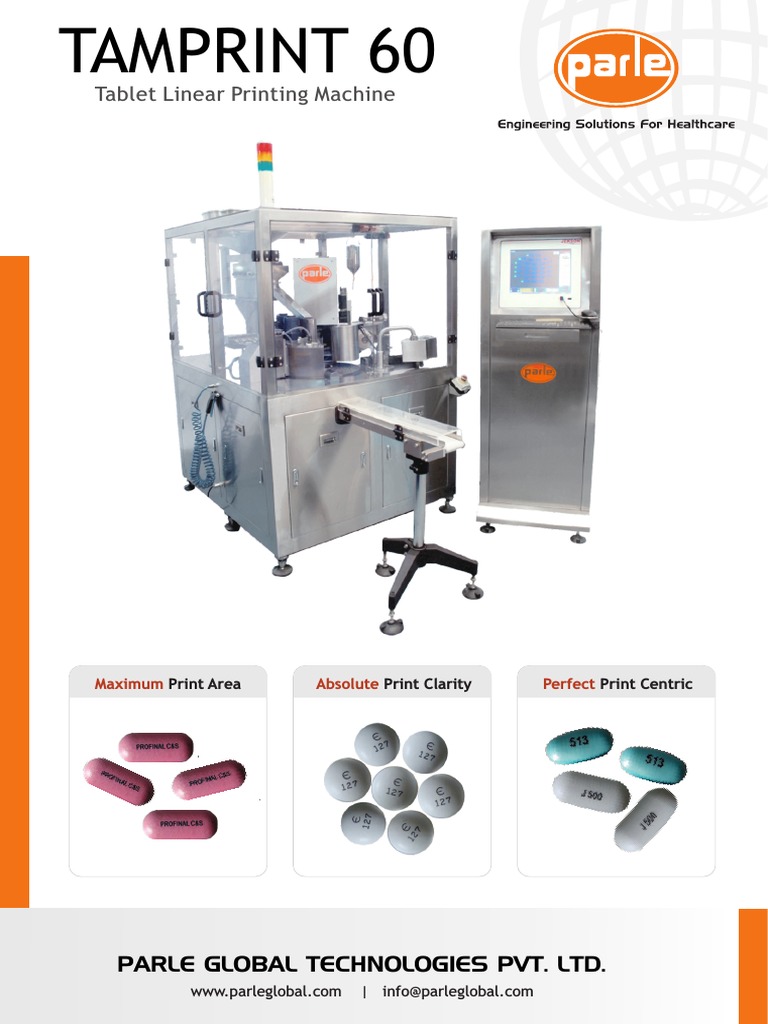 TAMPRINT 60 Tablet Printing Machine | PDF | Hvac | Machines